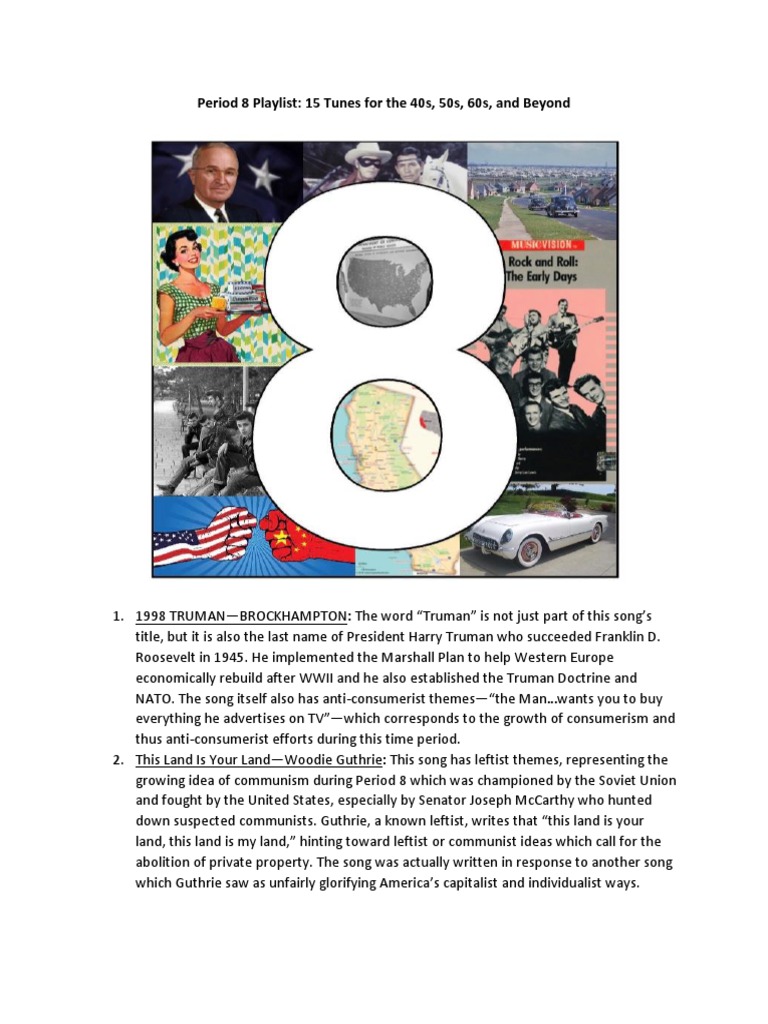 Apush Period 8 Album Project PDF | PDF | Suburb | Harry S. Truman