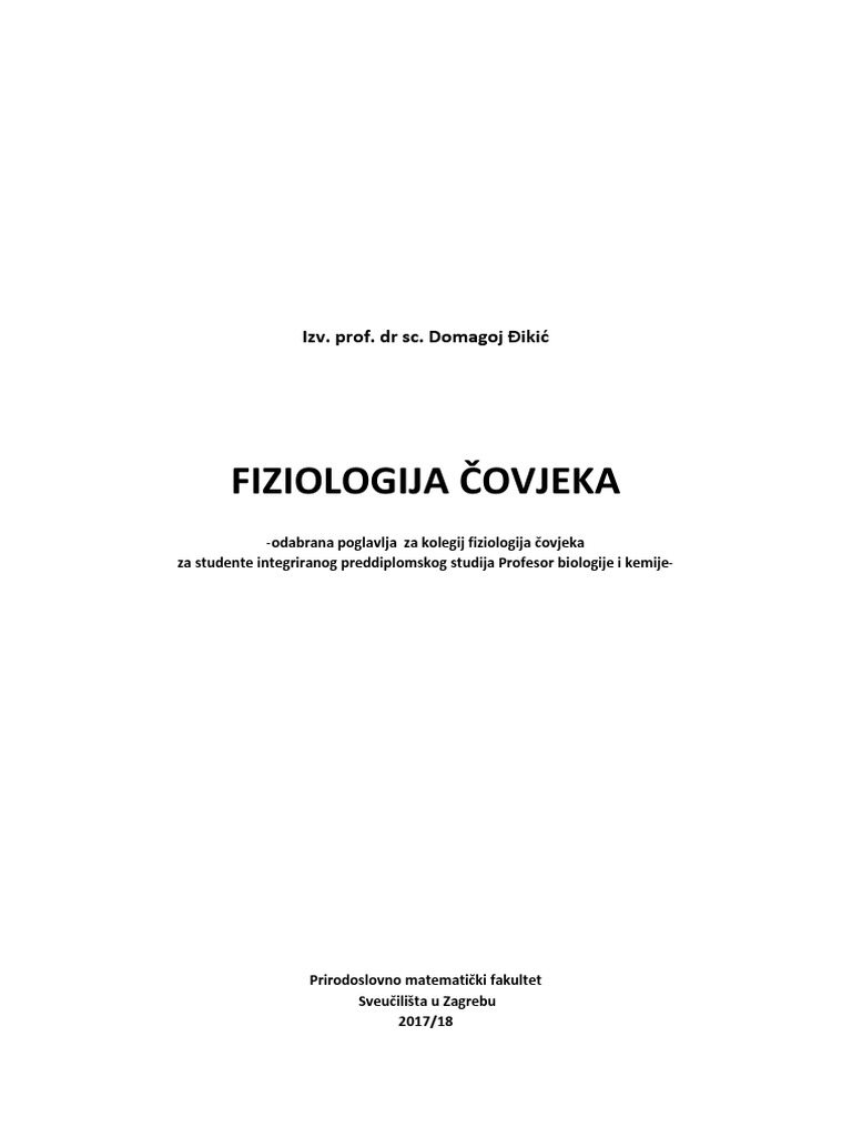 9.nastavni tekst na webu-SKRIPTA IZ KOLEGIJA Osnove fiziologije covjeka