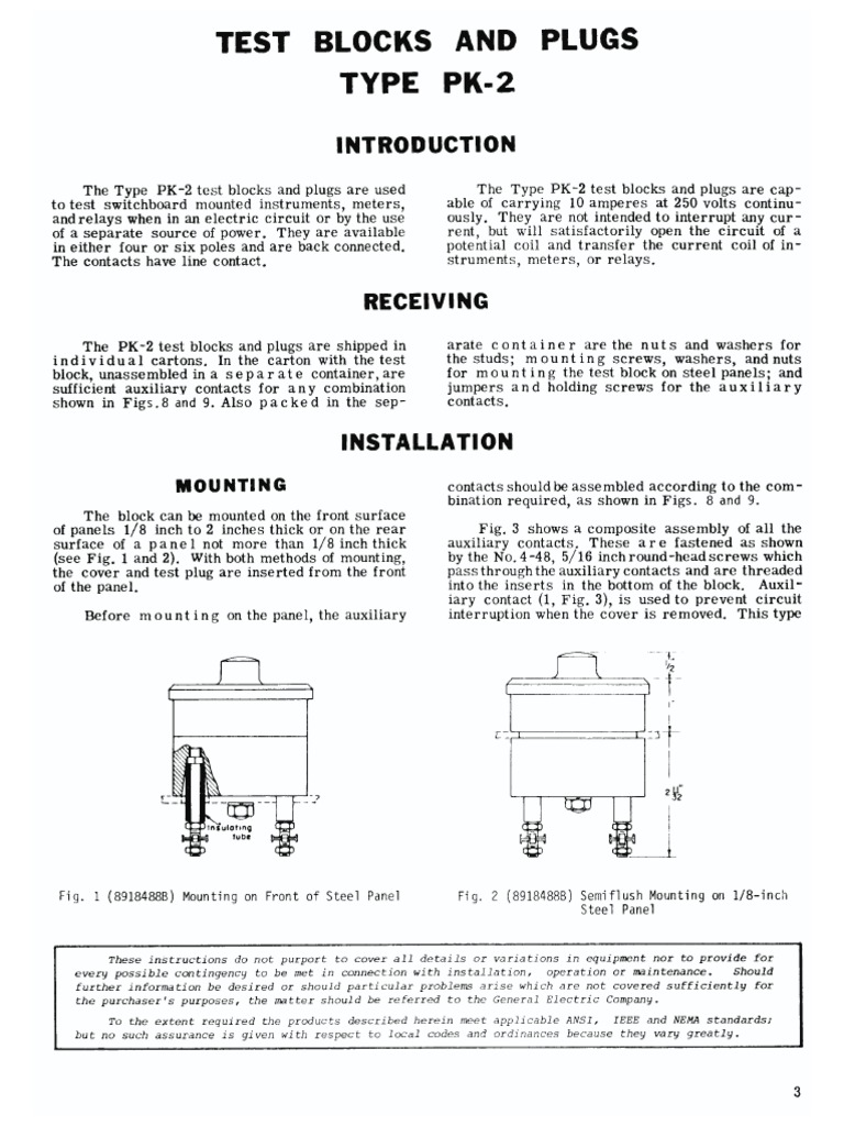GEH-1023E (PK-2 Test Block & Plug) | PDF