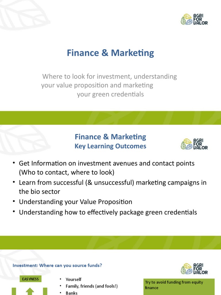 Finance & Marketing Module | PDF | Venture Capital | Corporate Finance