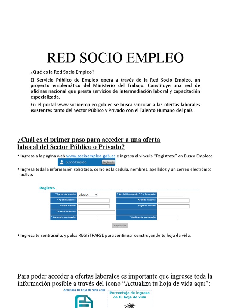Red Socio Empleo Pdf Labor Business