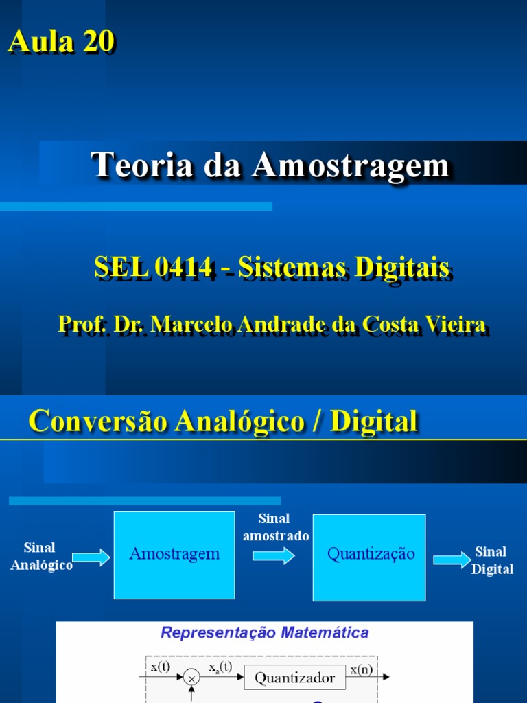 Aula 20 - Teoria Da Amostragem PDF | PDF | Amostragem de sinal ...