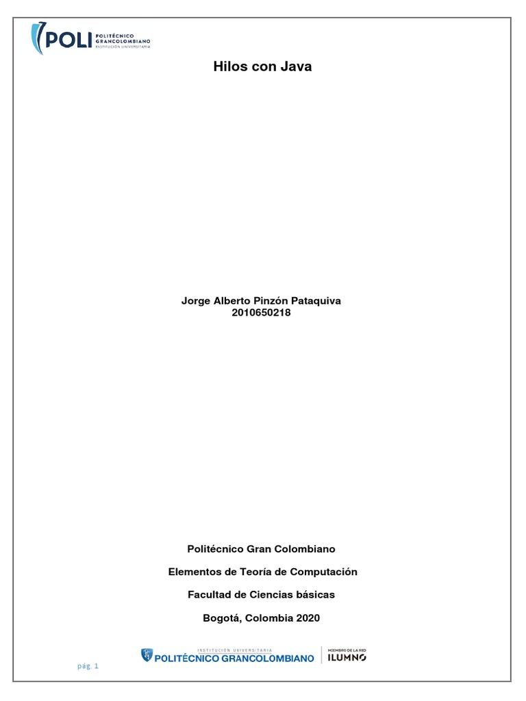 Taller Hilos | PDF | máquina virtual de Java | Java (lenguaje de ...