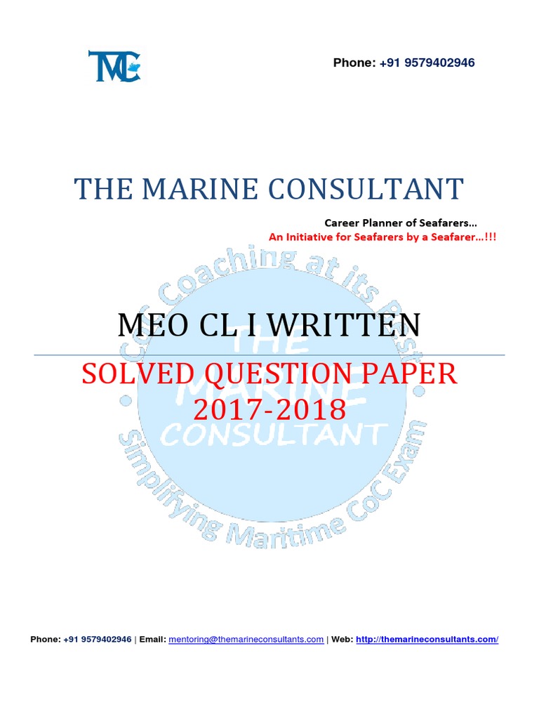 MEO Class 1 Written PDF | PDF | Territorial Waters | Turbocharger