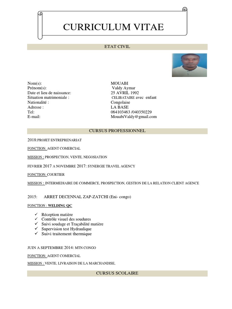 Mon CV) PDF | PDF | Soudage | Construction