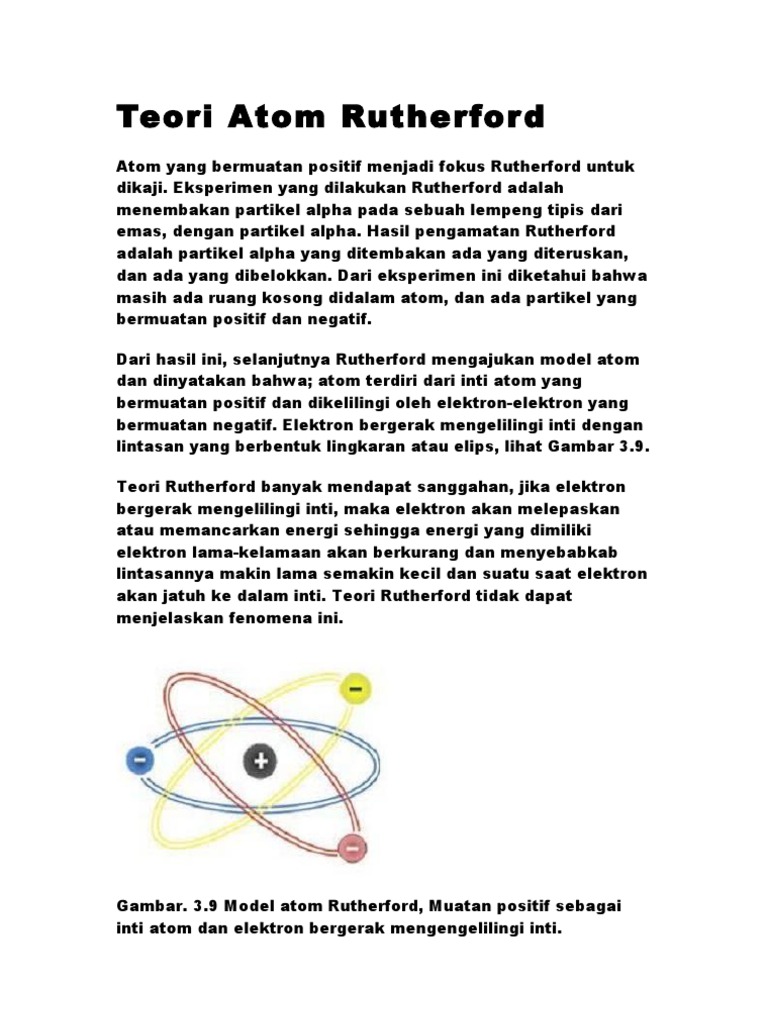 Teori Atom Rutherford | PDF | Sains & Matematika