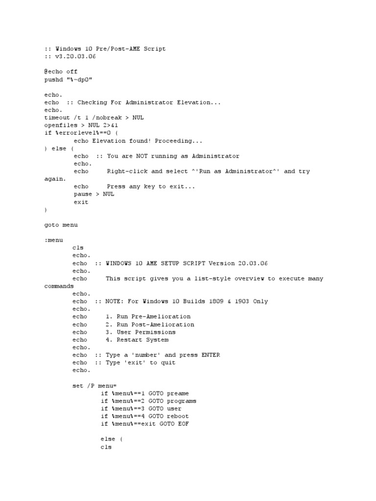 Windows 10 Amelioration Script | PDF | Windows Registry | Ibm Pc ...