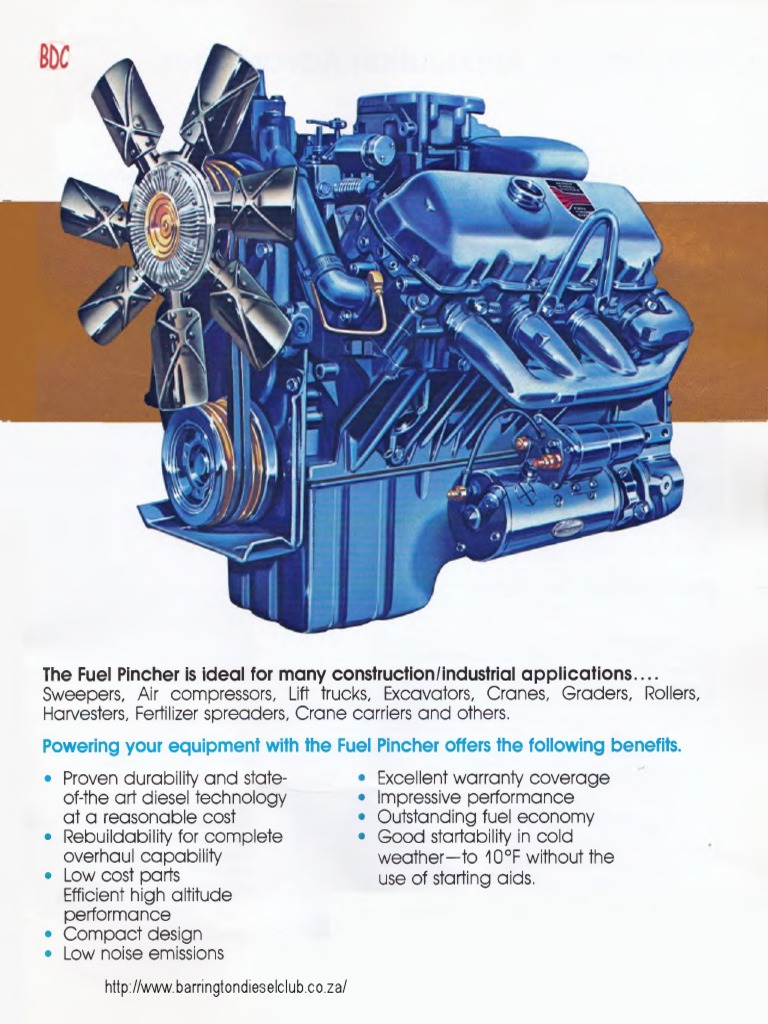 Detroit Diesel 8.2L Fuel Pincher Overview | PDF | Horsepower | Fuel ...