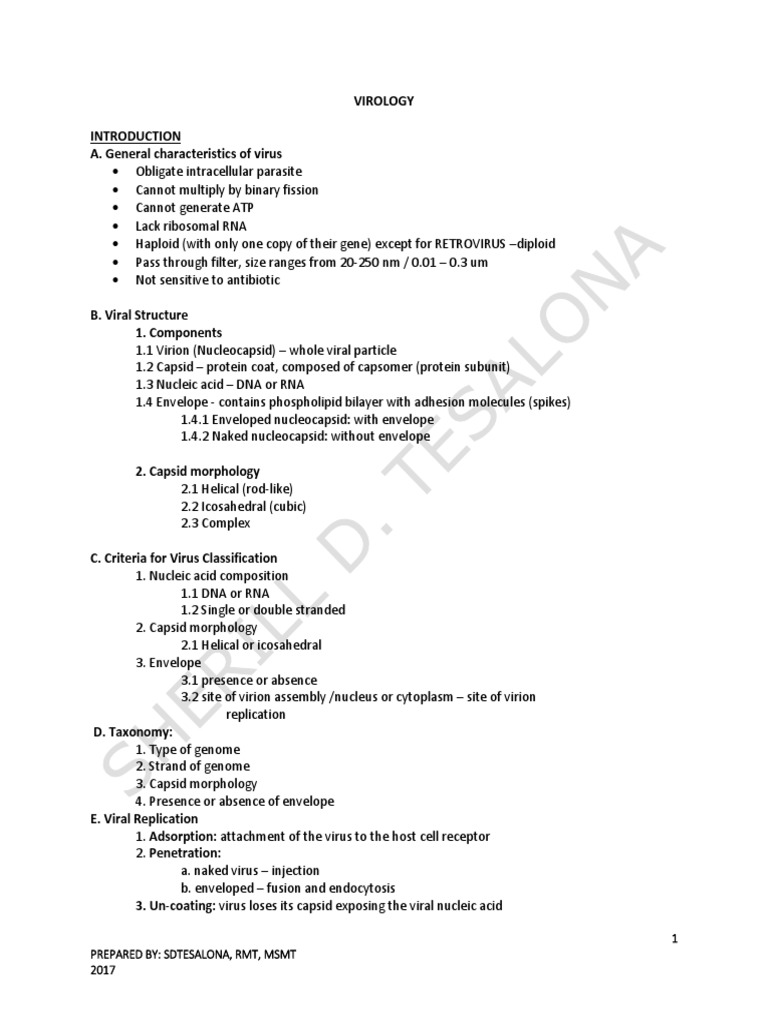Part 3B Virology Handout Edited 0530 | PDF | Virus | Herpes Simplex