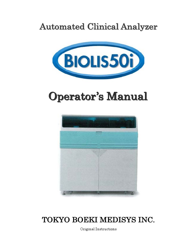 (90-55-3000) BIOLIS 50i - Operator's M - V5.7 PDF | PDF | Dangerous ...