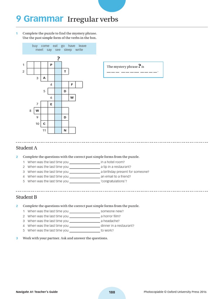 9 Irregular Verbs | PDF
