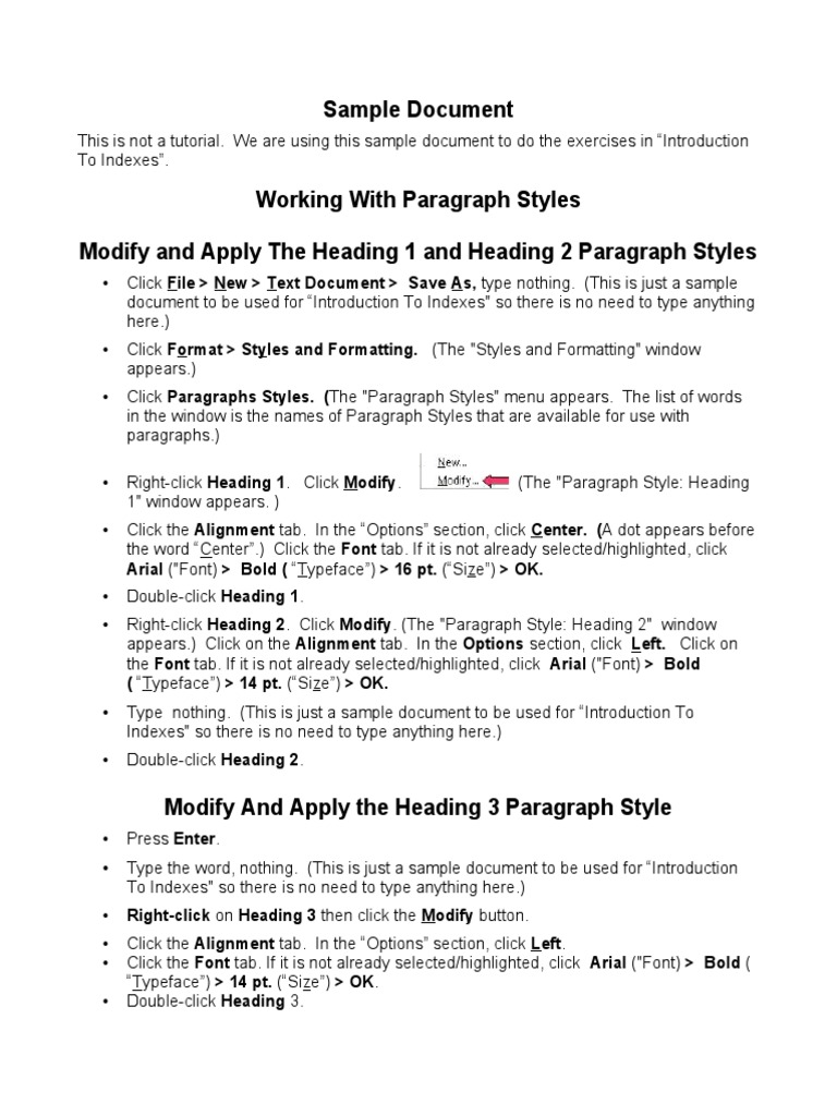 Introduction To Indexes Sample Doc | PDF | Arial | Typefaces