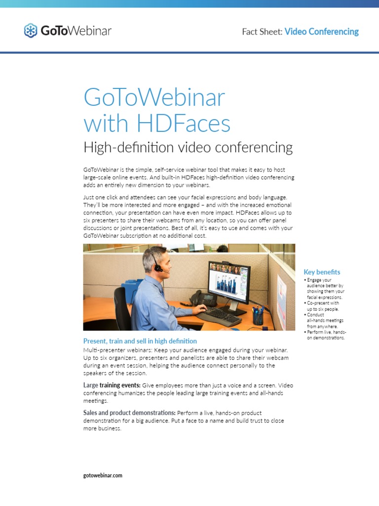 Gotowebinar With Hdfaces: High-Definition Video Conferencing | PDF ...