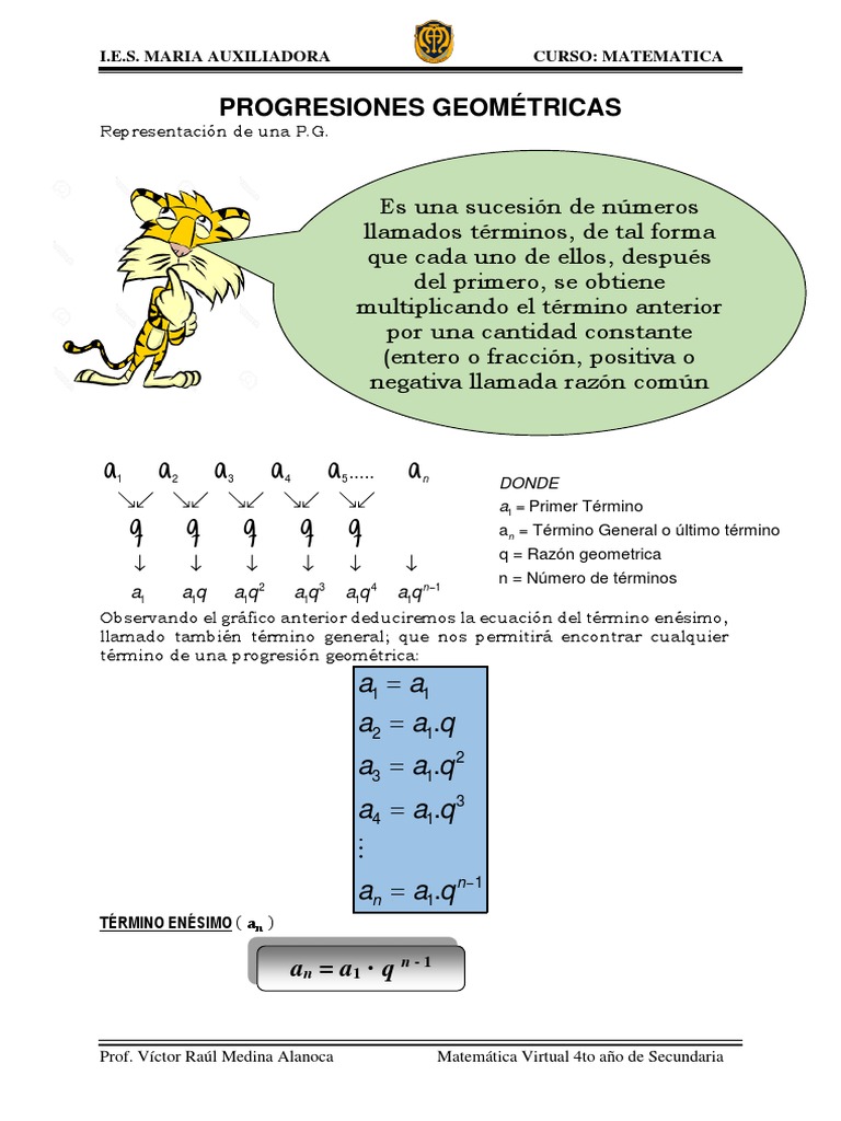 Progresiones Geometricas PDF | PDF | Fracción (Matemáticas) | Aritmética
