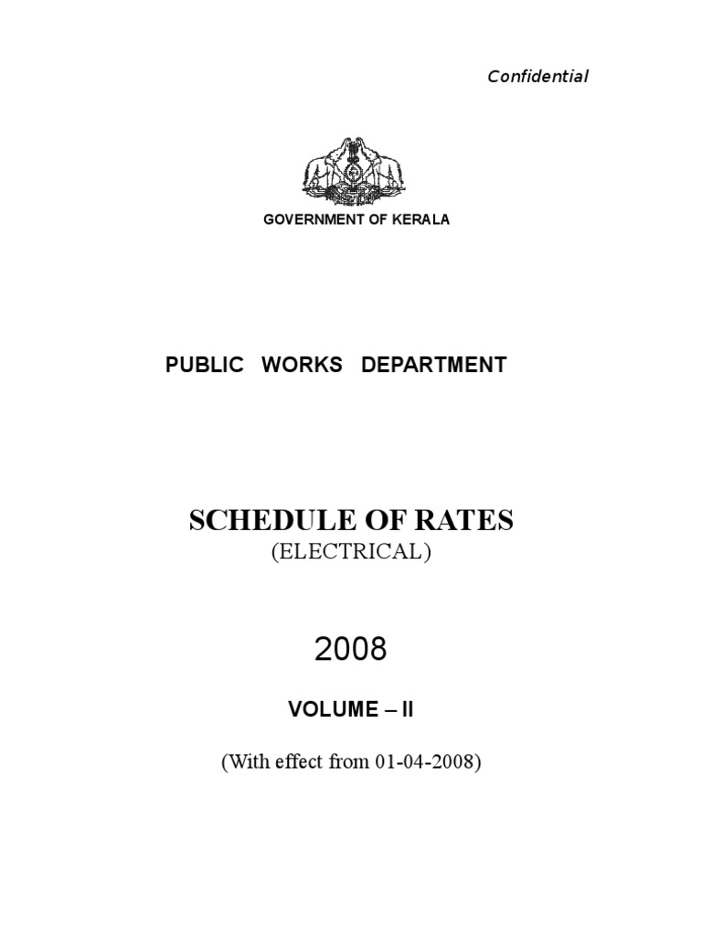PWD SOR Elec | PDF | Insulator (Electricity) | Electrical Conductor