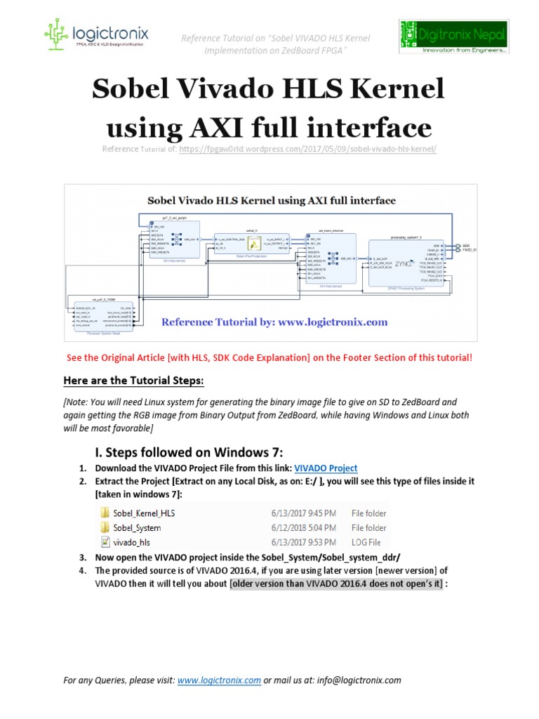 Sobel Filter HLS System Tutorial | PDF | Device Driver | Kernel (Operating System)