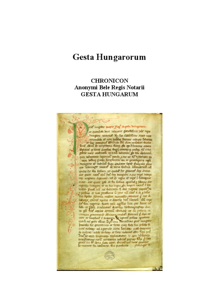 Gesta Hungarorum Latin | PDF