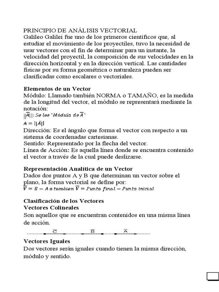 Principio de Analisis Vectorial | PDF | Vector Euclidiano | Análisis matemático
