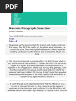 Creative Random Sentence Generator | PDF
