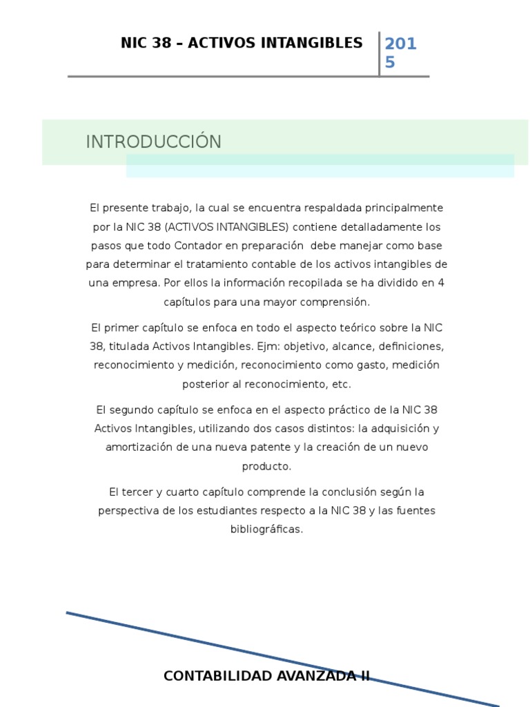Análisis de la NIC 38 sobre Activos Intangibles: Requisitos de Reconocimiento, Medición y ...