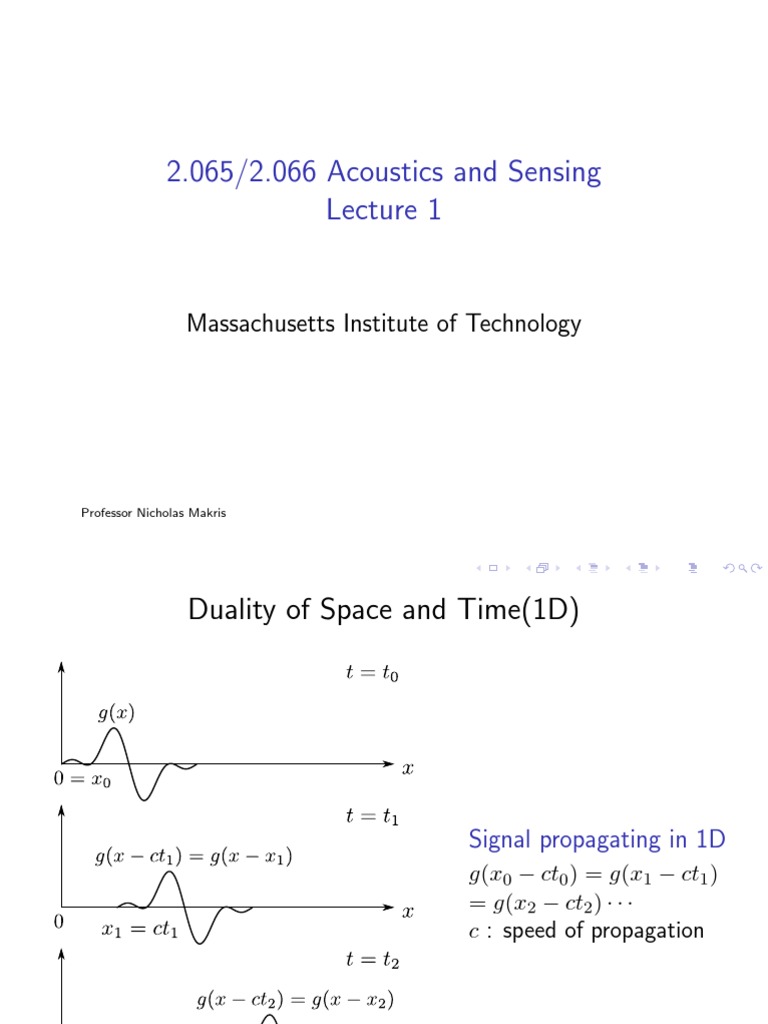 2.065/2.066 Acoustics and Sensing: Massachusetts Institute of ...