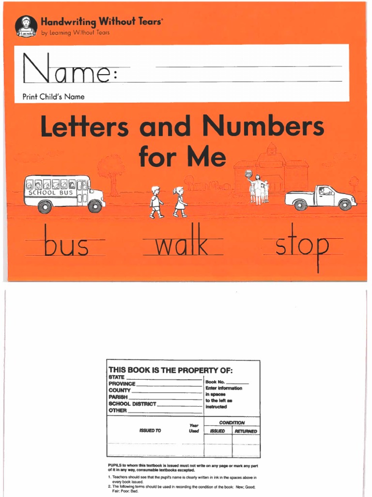 Handwriting Letters and Numbers Workbook PDF | PDF