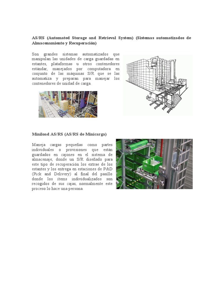 AS/RS (Automated Storage and Retrieval System) (Sistemas Automatizados ...