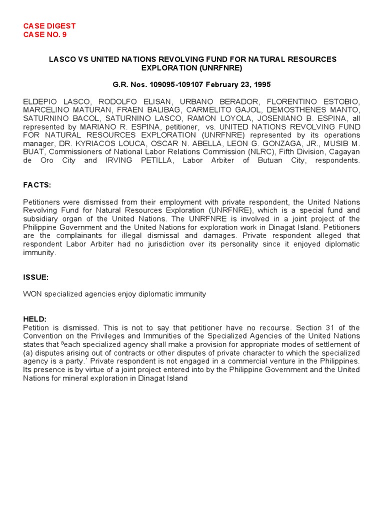 Case Digest - Lasco vs. NLRC | PDF | Social Science | Law