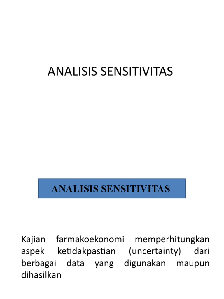 Analisis Sensitivitas | PDF