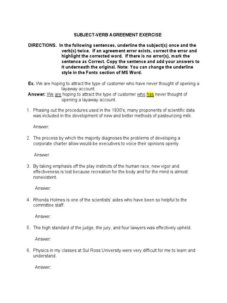 SVA Worksheet 2 1 | PDF | Cognition | Science