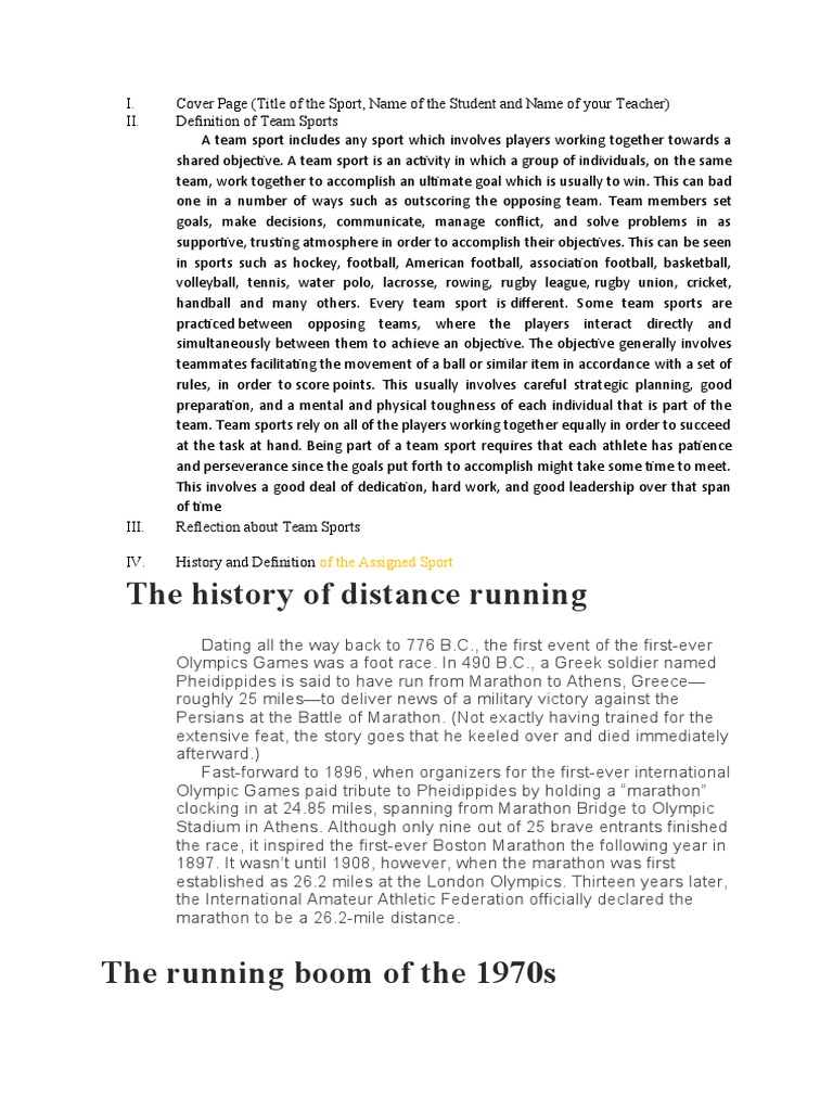 The History of Distance Running | PDF | Marathon | Running