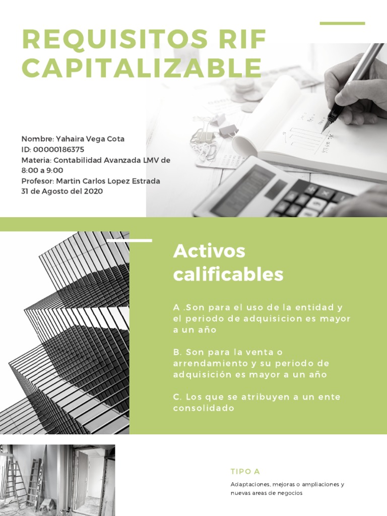 Requisitos Rif Capitalizable Nif D6 | PDF