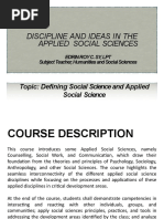 Social Science vs. Applied Social Science | PDF | Social Science ...