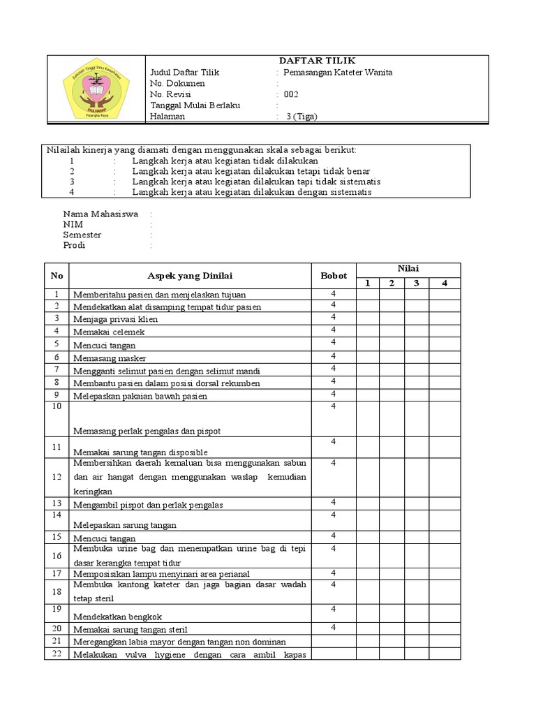 Pemasangan Kateter | PDF