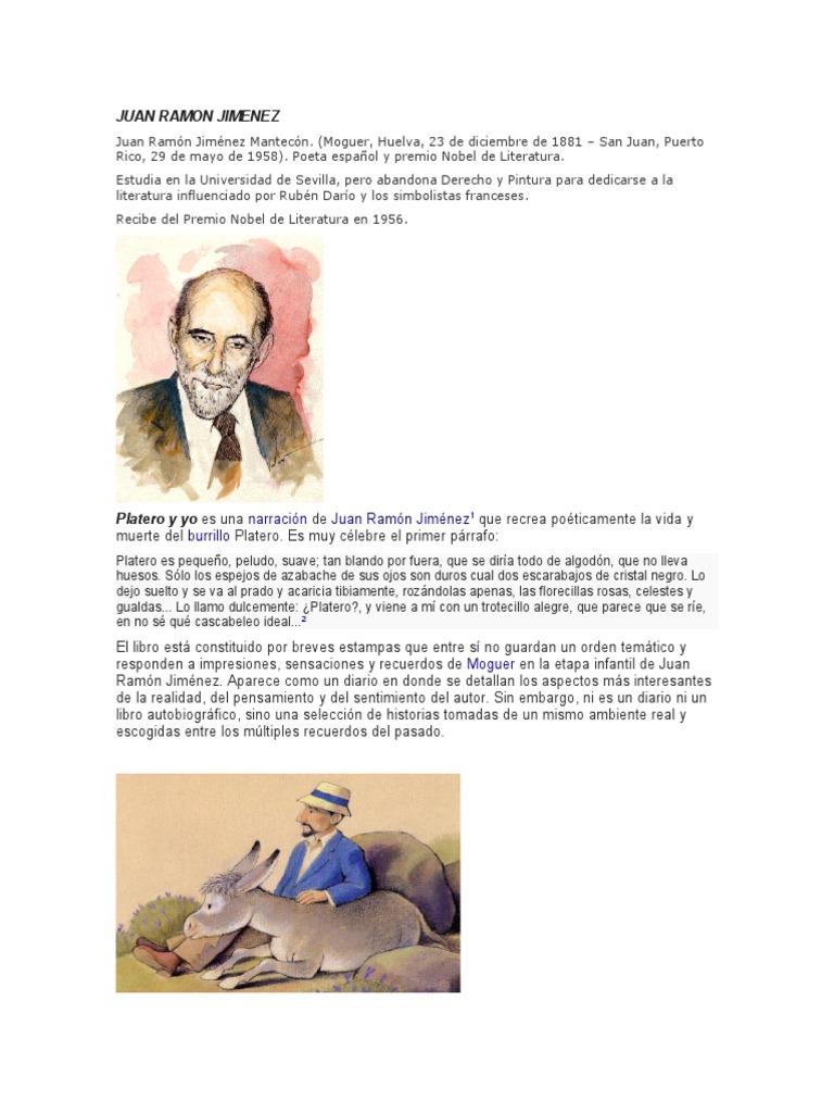 Vida y Obra de Juan Ramón Jiménez | PDF | Poesía | Ficción general