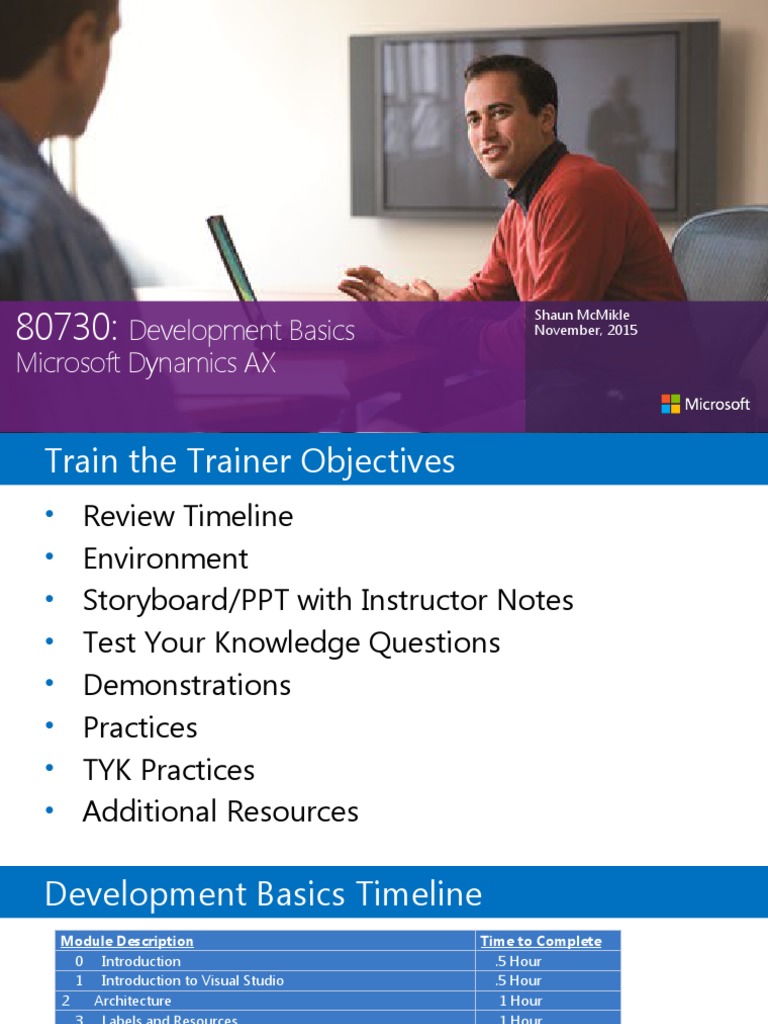 Microsoft Dynamics AX Development Guide | PDF | Microsoft Visual Studio | Application Software