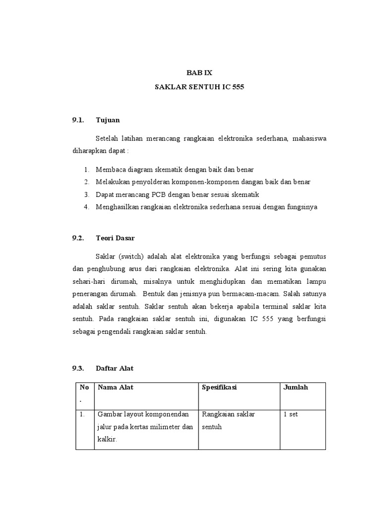 BAB IX Saklar Sentuh | PDF