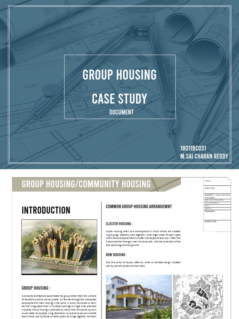 Group Housing Case Study: Document | PDF