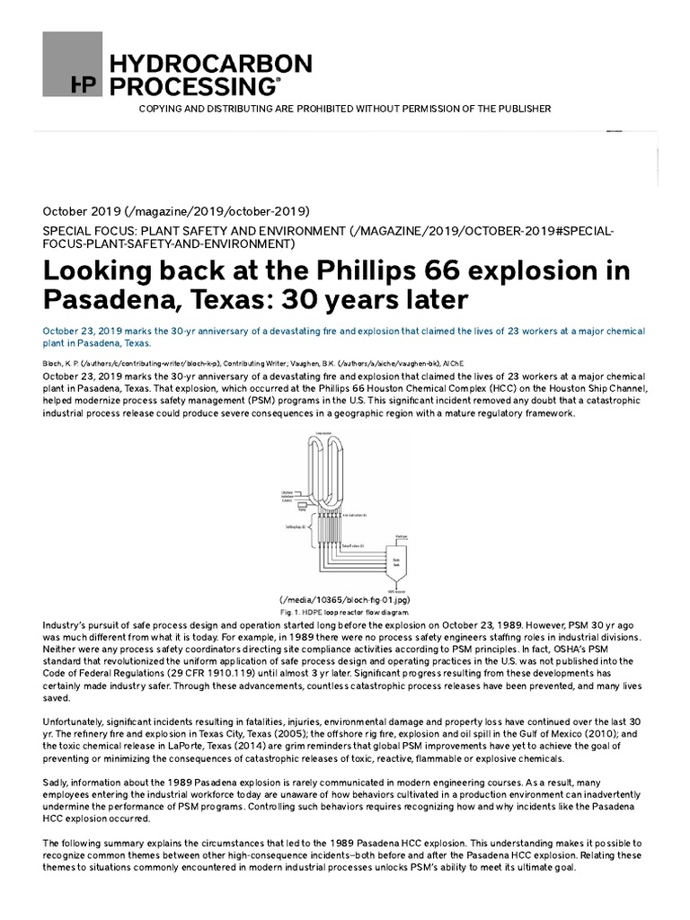 Looking Back at The Phillips 66 Explosion in Pasadena, Texas - 30 Years ...