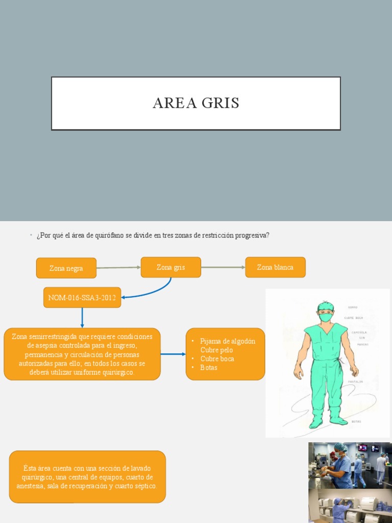Zonas de Quirófano: Área Gris y Funciones | PDF