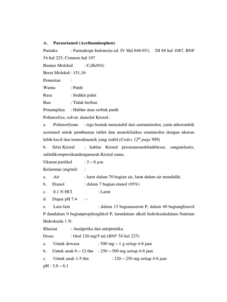 Data Preformulasi | PDF