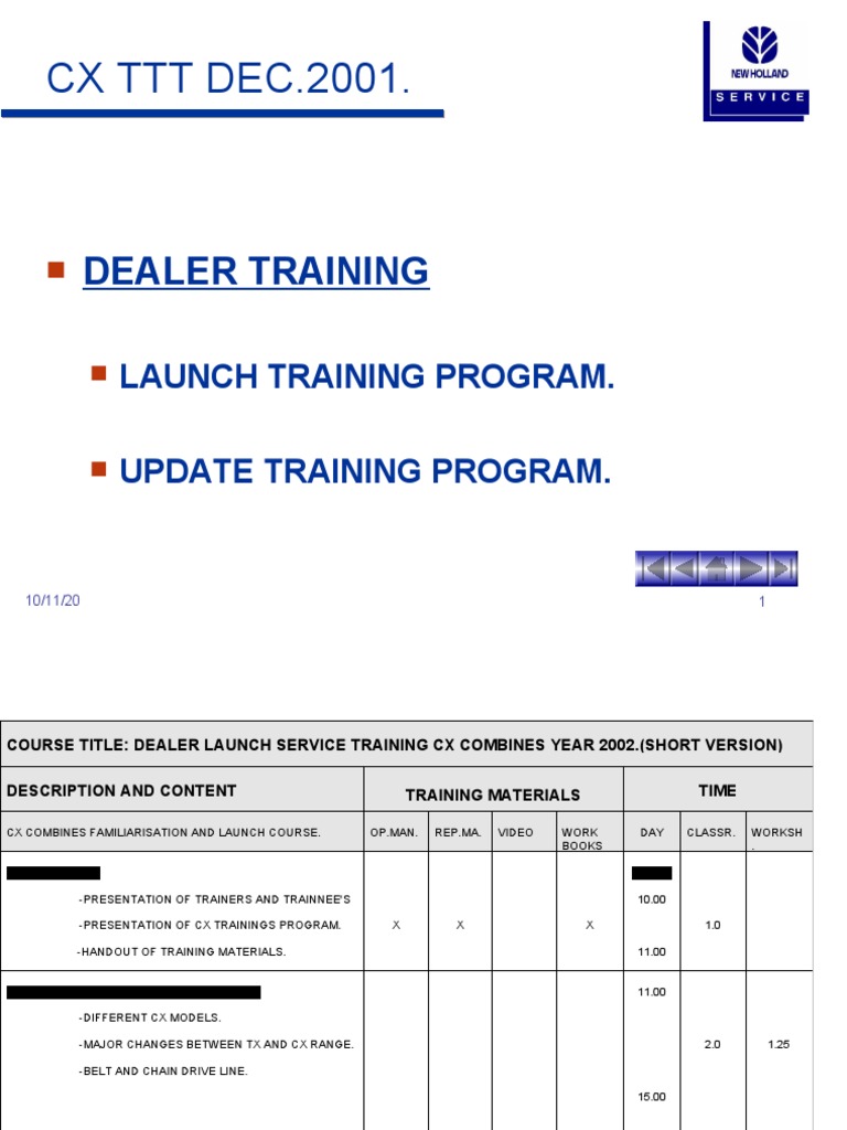 P01 CX Launch Update Program | PDF | Manufactured Goods | Machines