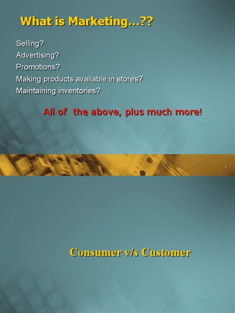 4 - Introduction To Marketing | PDF | Sales | Marketing