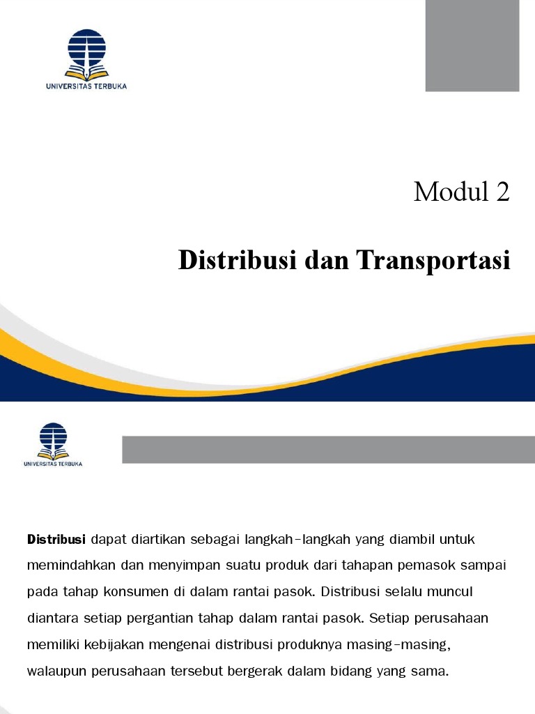 Model Distribusi dan Transportasi Produk | PDF