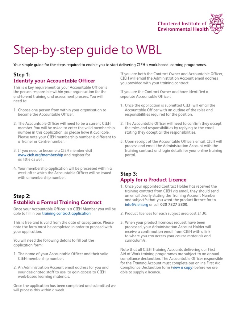 Step by Step Guide To WBL | PDF | Menu | Educational Technology