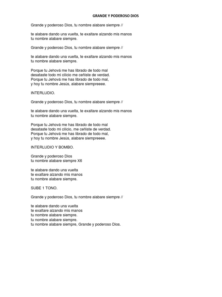 Grande y Poderoso Dios | PDF