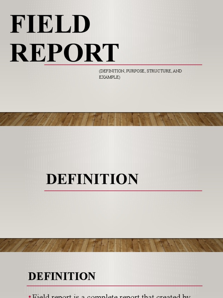Field: (Definition, Purpose, Structure, and Example) | PDF ...