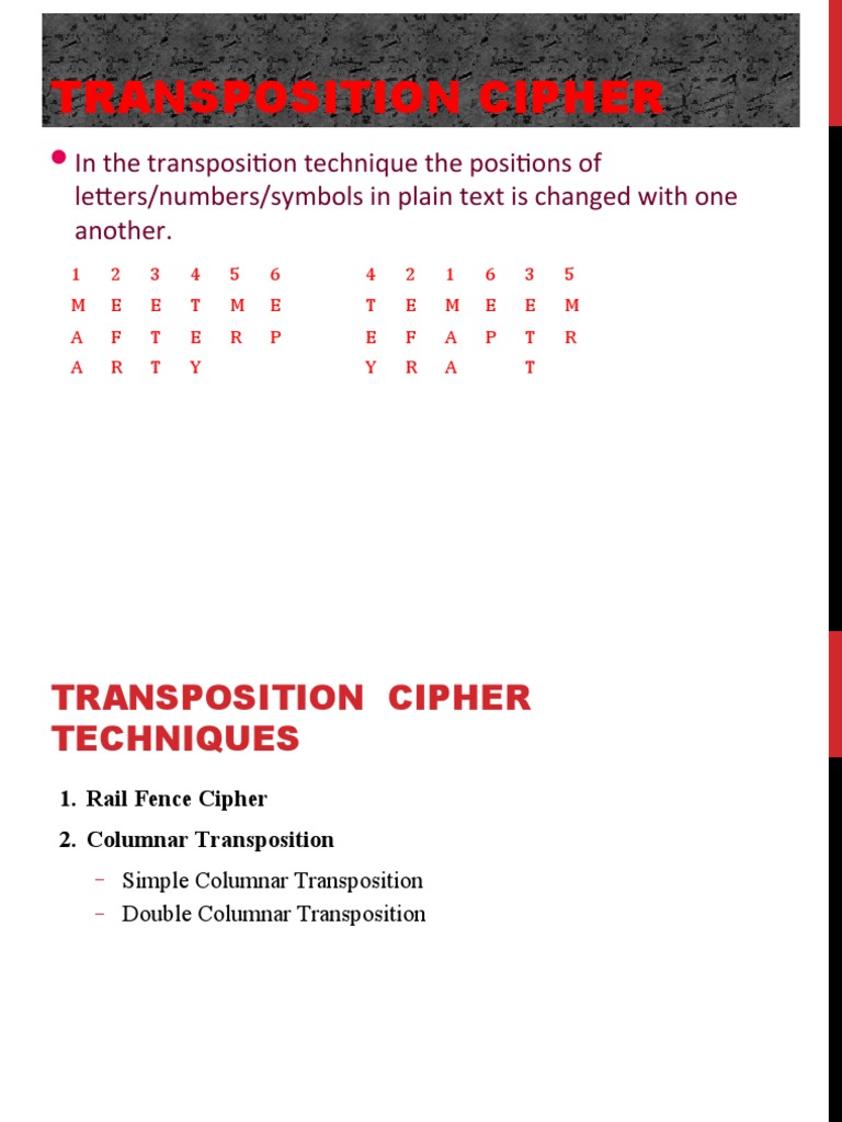 Transposition Cipher | PDF | Cipher | Secure Communication