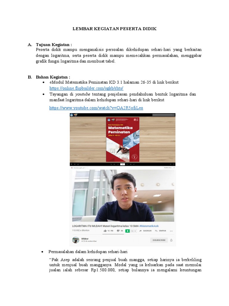 LKPD Logaritma | PDF