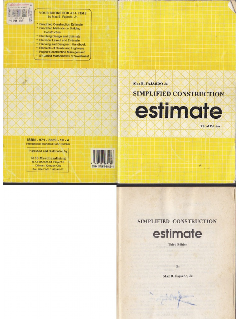 Simplified Construction Estimate, 3rd Edition - Max Fajardo, JR PDF | PDF Simplified Construction Estimate, 3rd Edition - Max Fajardo, JR PDF | PDF